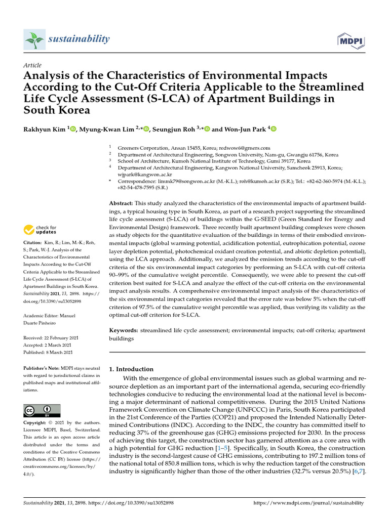 Analysis of The Characteristics of Environmental I | PDF