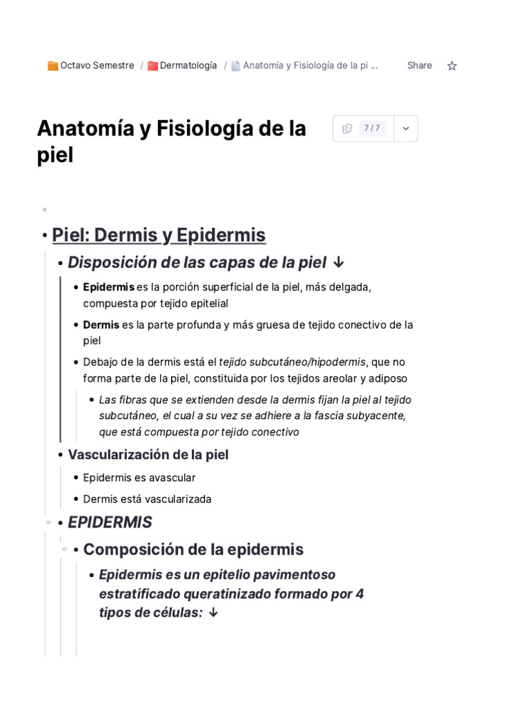 Anatomía Y Fisiología De La Piel Pdf