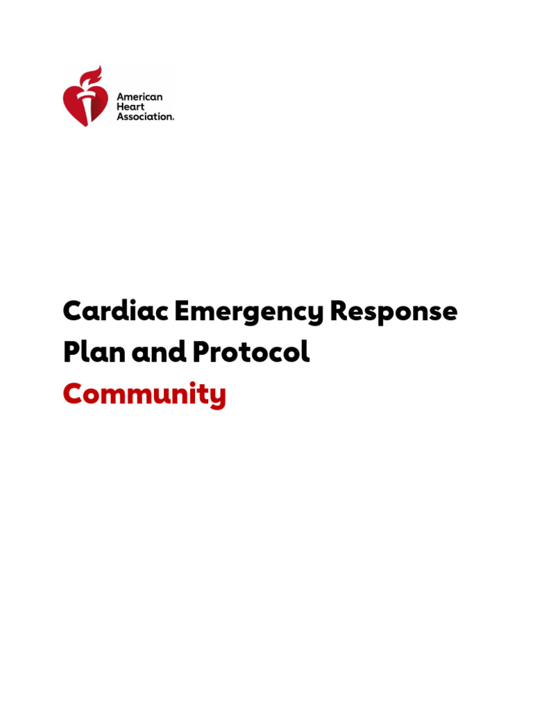 2023 Cardiac Emergency Response Plan and Protocol Community Final | PDF ...