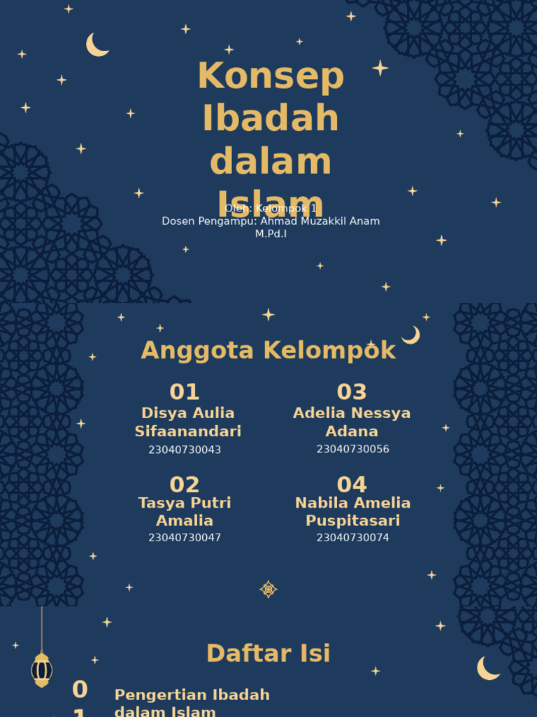 Konsep Ibadah Dalam Islam - Pai - Kelompok 1 | PDF