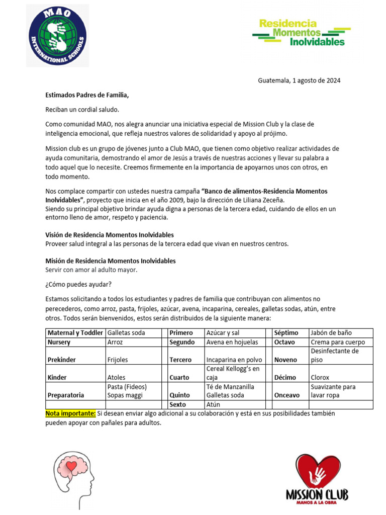 Circular Mission Club CORRECCION FECHAS | PDF