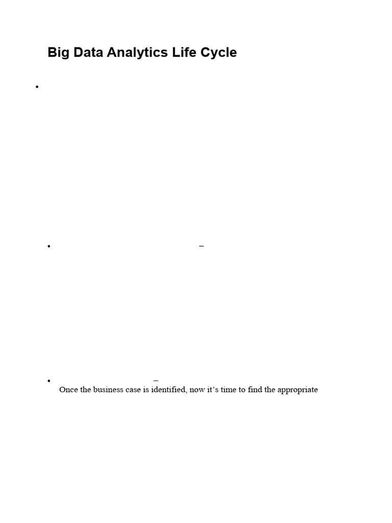 Big Data Analytics Life Cycle (BDALF) | PDF
