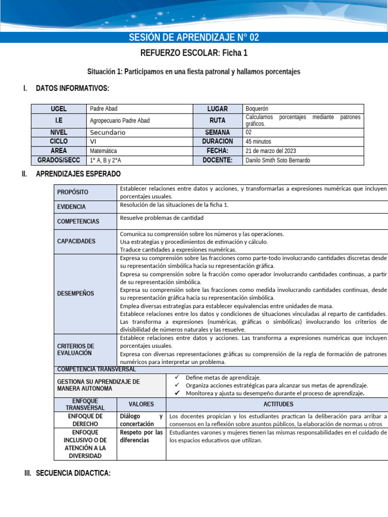 Sesion 2 Refuerzo Escolar. | PDF | Evaluación | Aprendizaje