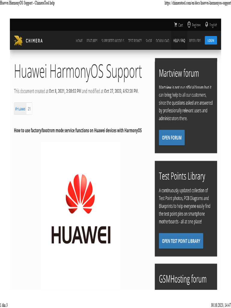 Huawei HarmonyOS Support - ChimeraTool Help | PDF