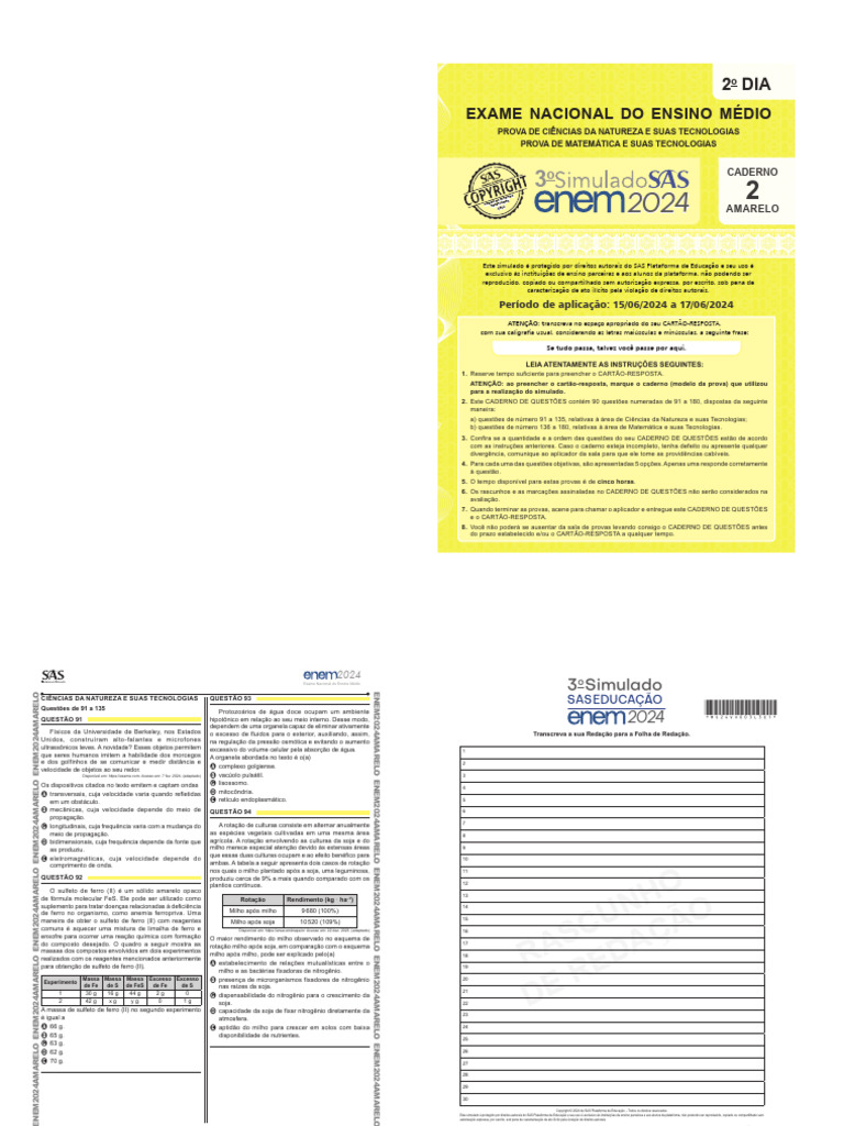 3 Simulado 2 Dia | PDF