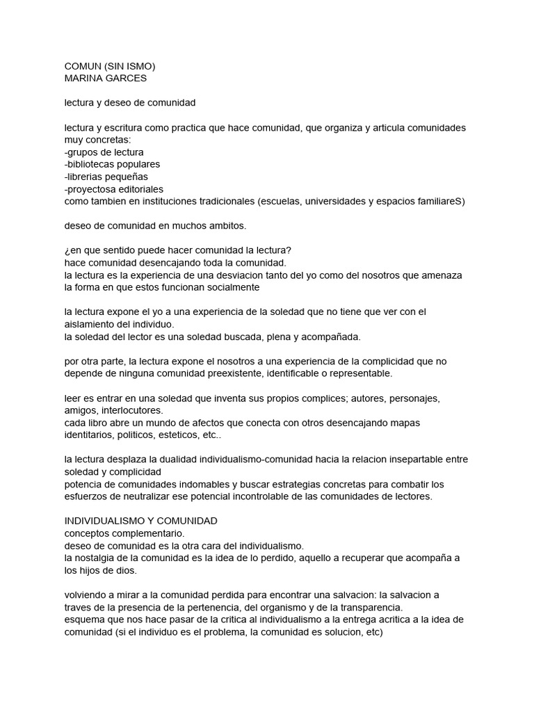 Comun (Sin Ismo) | PDF