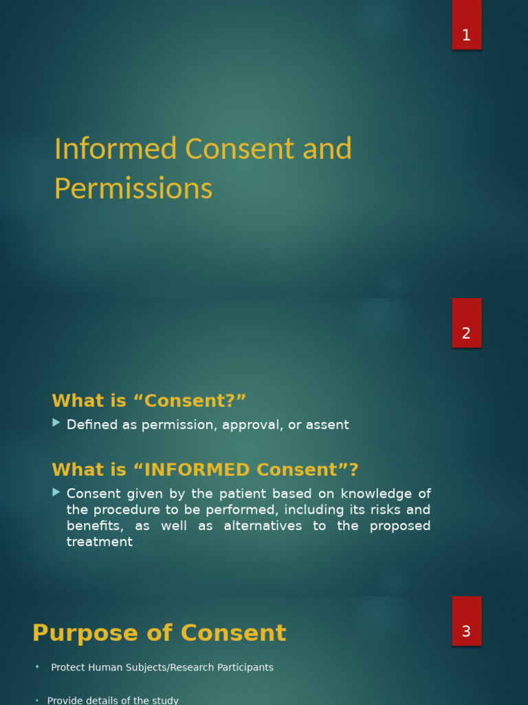 Unit 6. Informed Consent and Permissions | PDF