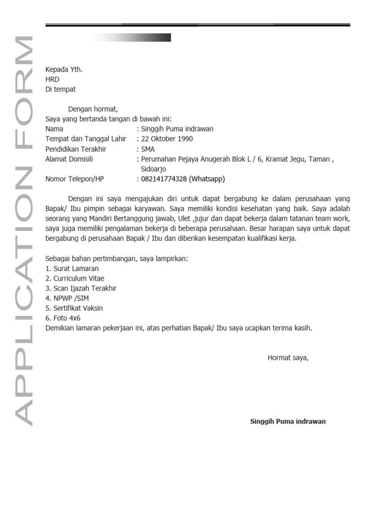 Lamaranku+baru+bgt | PDF