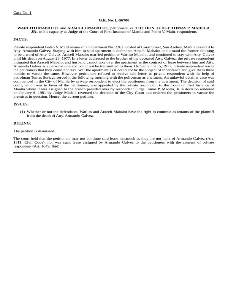 Elumbaring - Madel - Case Digests - Succession 02.03.2024 | PDF ...