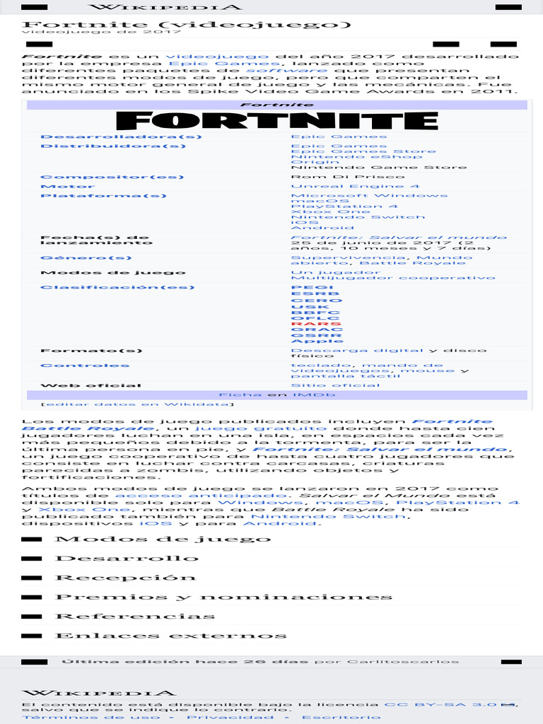 Fortnite: Modos y Plataformas | PDF | Juego de azar