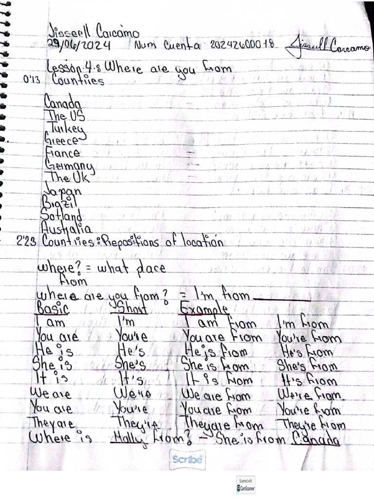 Tema 4 ingles toma de notas UNAH | PDF