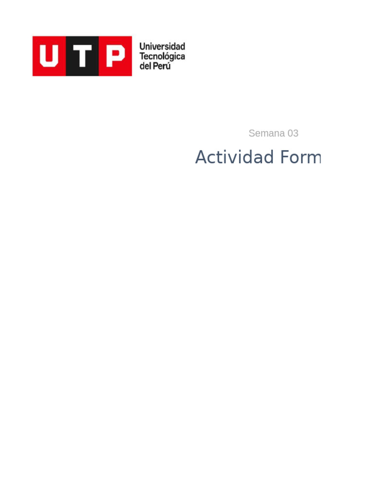 S03 - Actividad Formativa | PDF