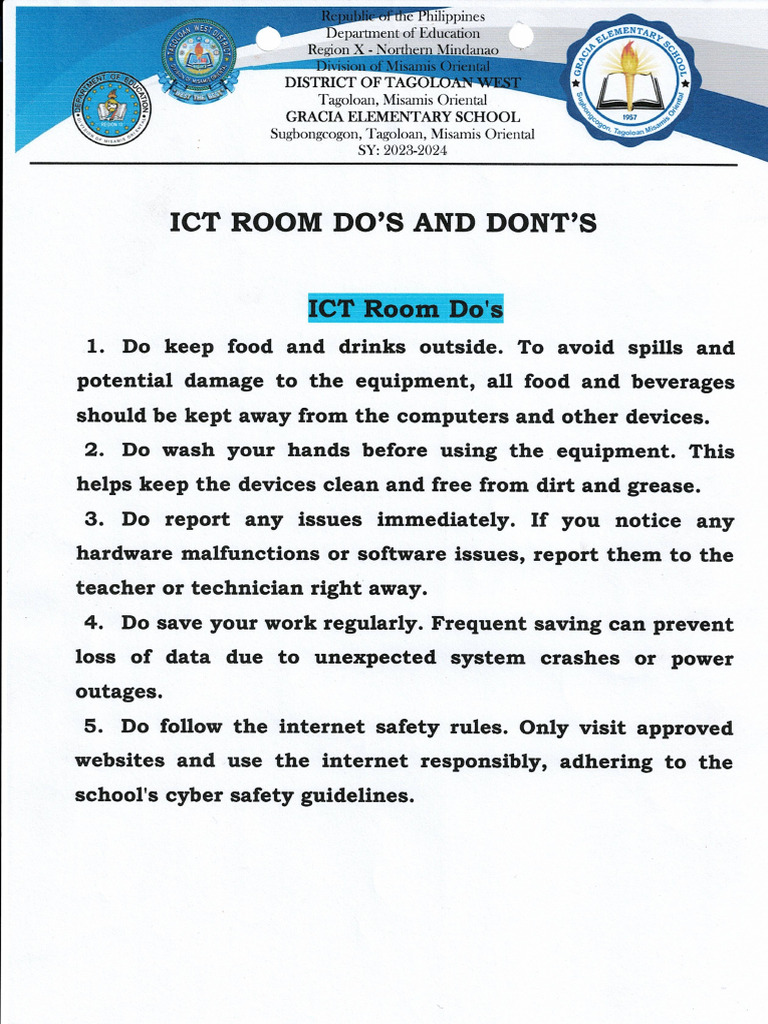 Ict Do's and Don'Ts | PDF