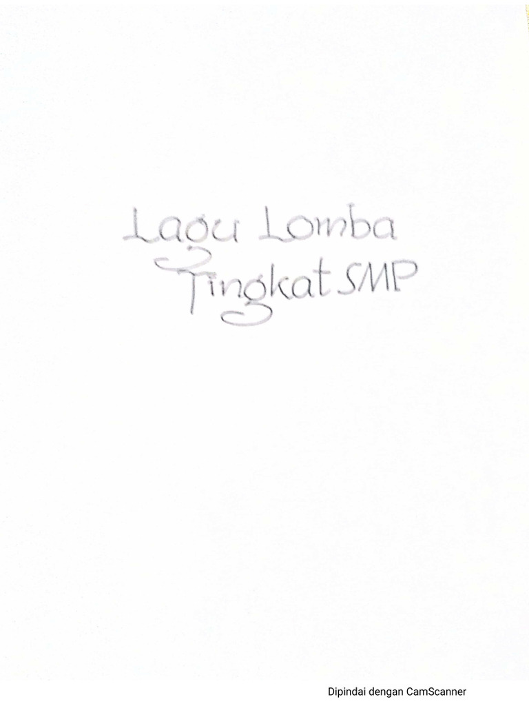 Lagu Lomba Tingkat SMP | PDF