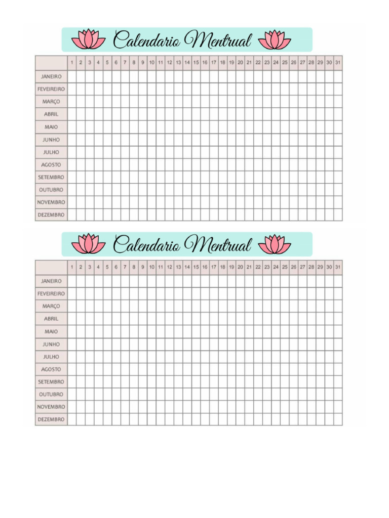 Calendario Mestrual | PDF