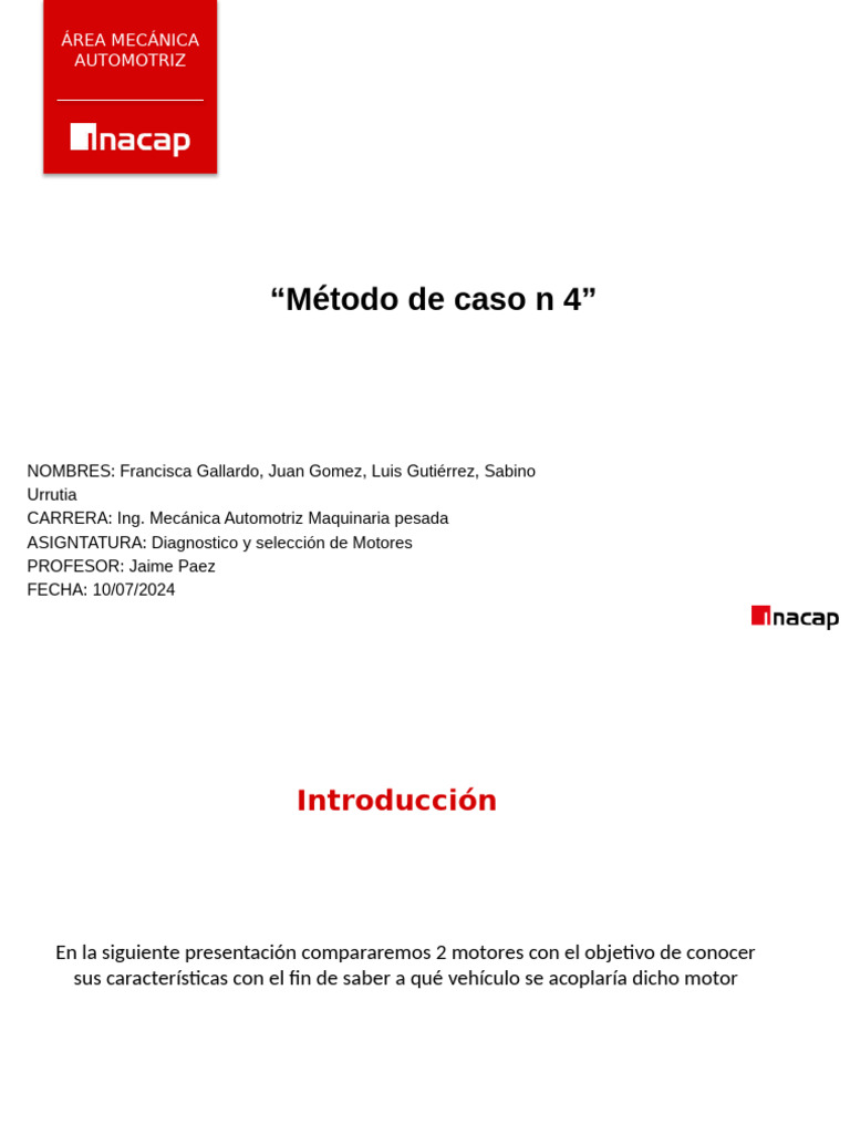 Presentación Diagnostico Motores | PDF
