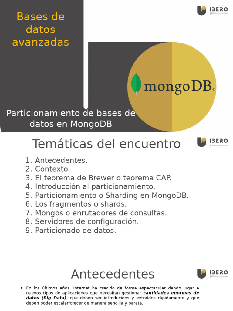 Particionamiento de Bases de Datos en MongoDB | PDF Particionamiento de Bases de Datos en MongoDB | PDF