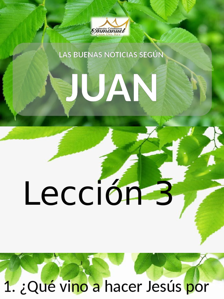 Juan-Lección 3 | PDF