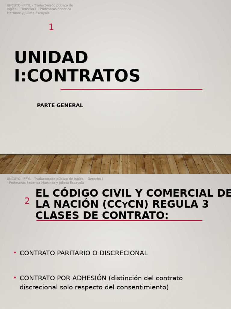Unidad 1 - Contratos Parte General 2024 | PDF