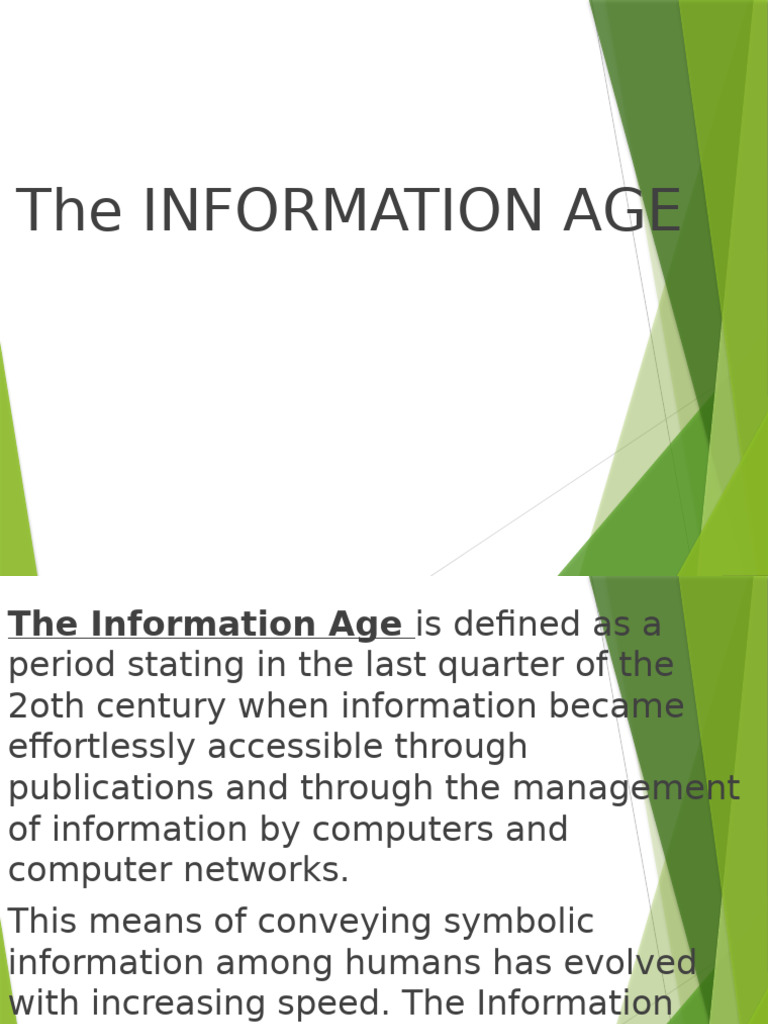 The Information Age | PDF