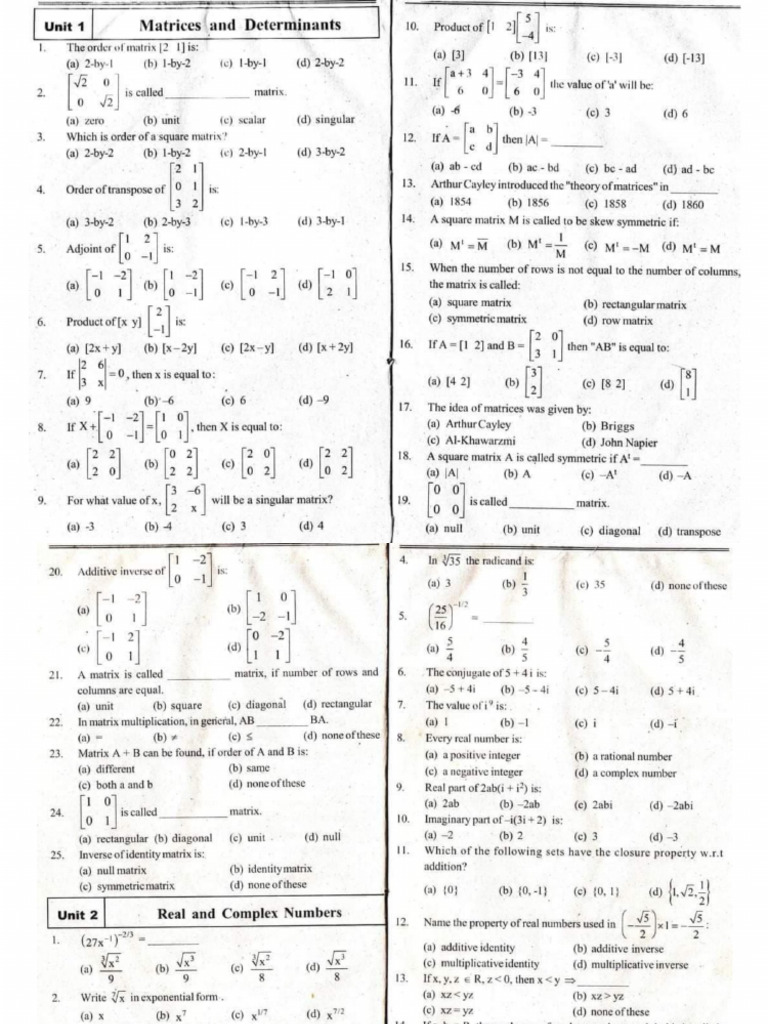 9th Math Most Repeated Mcqs | PDF