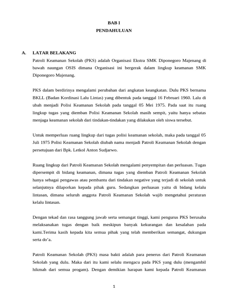 Program Kerja PKS | PDF