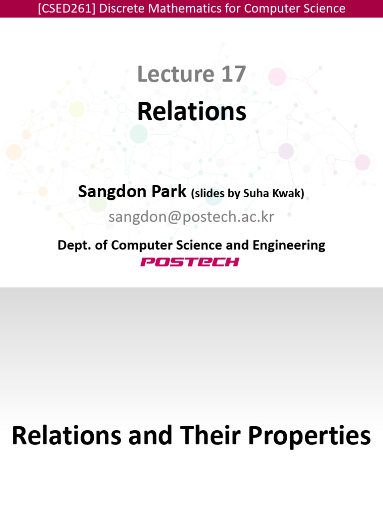 Lec17 Relations | PDF