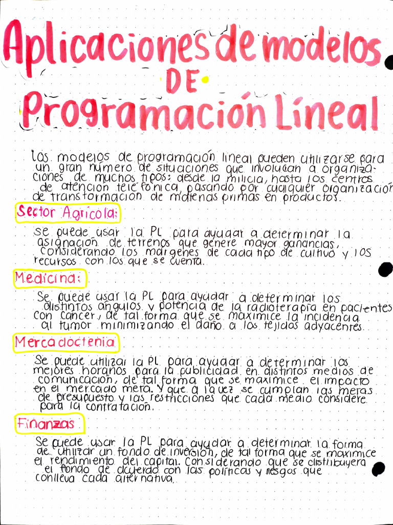 Aplicaciones de modelos de Programación Lineal | PDF