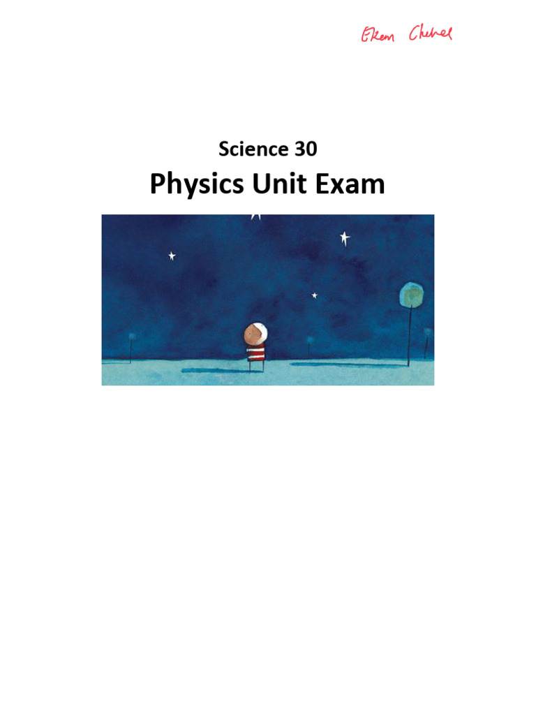 Physics Unit Exam - Jan Dip 2016 Version A | PDF