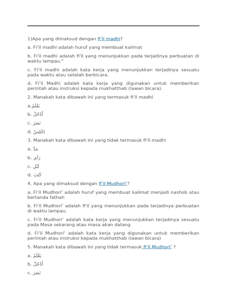 Bahasa Arab Kelas 9 | PDF