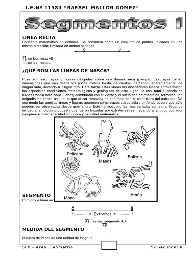 Geometria - 5to Segmentos y Angulos | PDF | Triângulo | Métodos e Materiais de Ensino