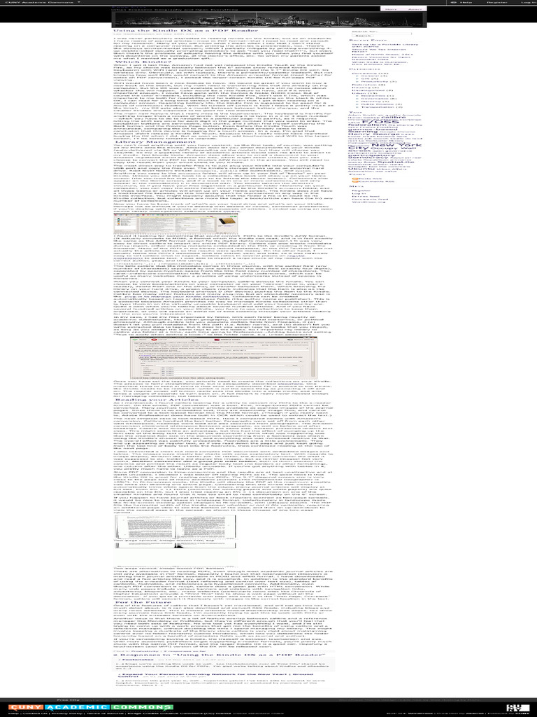 Using The Kindle DX As A PDF Reader | PDF