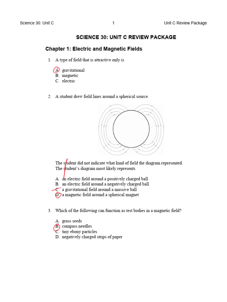 Unit C Review Package | PDF
