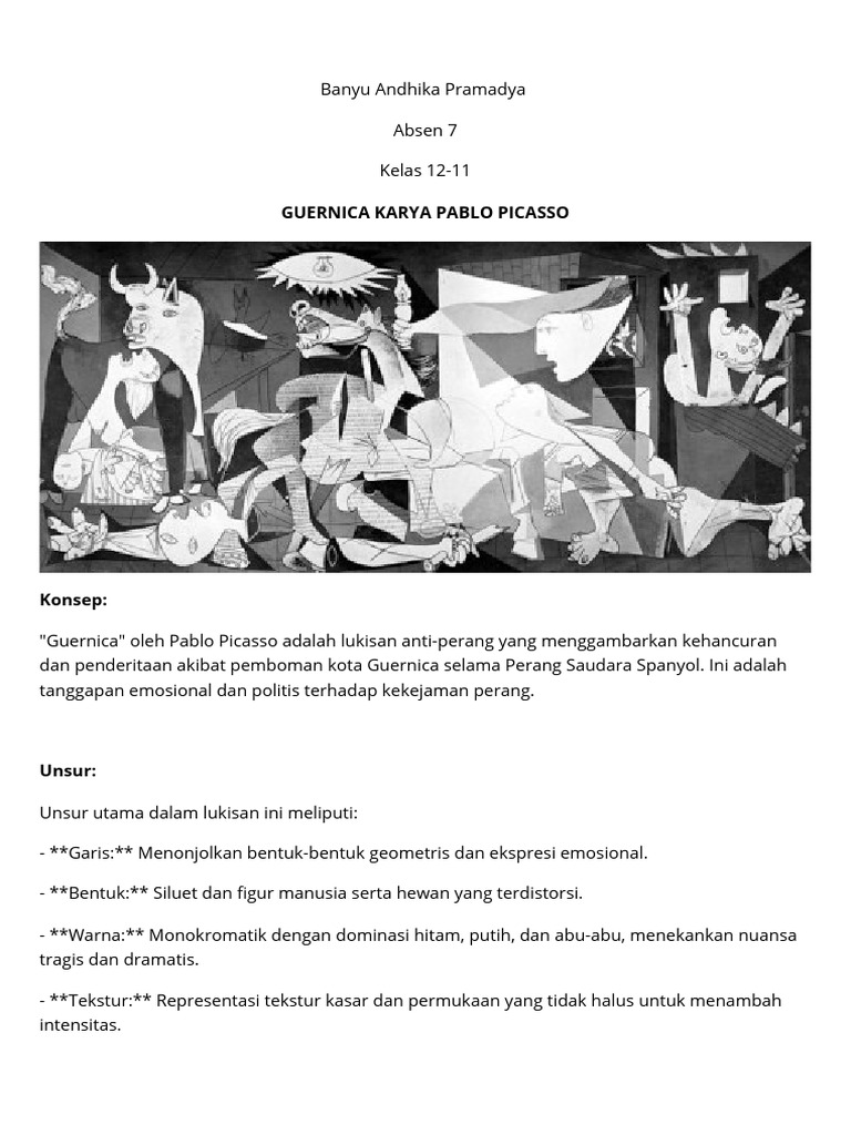 Guernica Karya Pablo Picasso | PDF