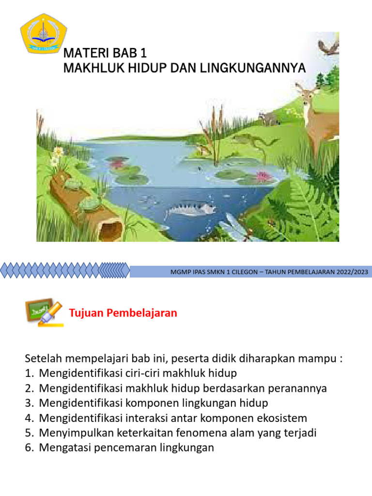 Materi Bab 1 - Makhluk Hidup Dan Lingkungannya | PDF