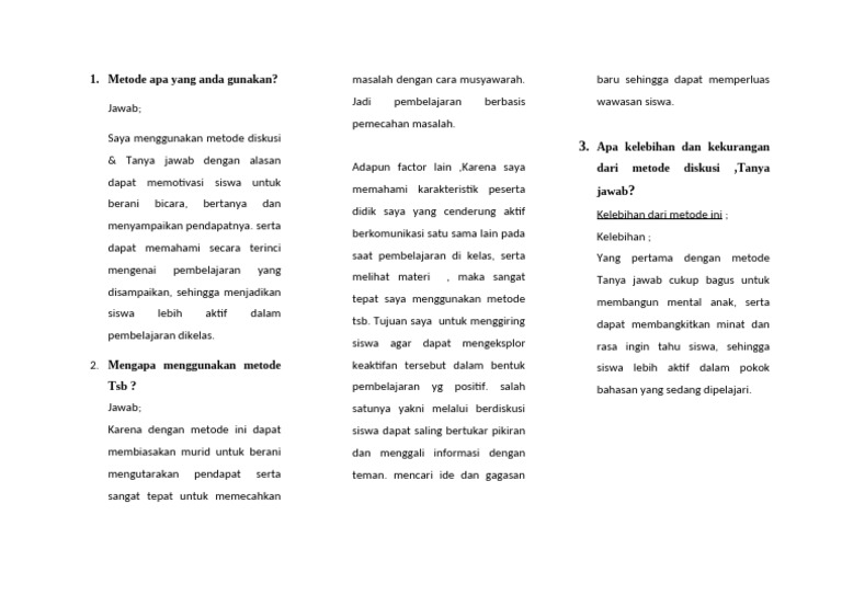 Metode Apa Yang Anda Gunakan | PDF