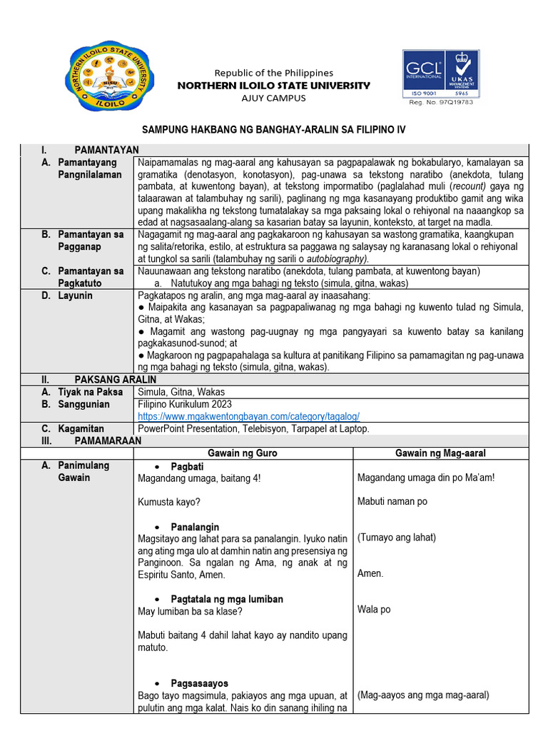 DLP Kuwentong Bayan | PDF