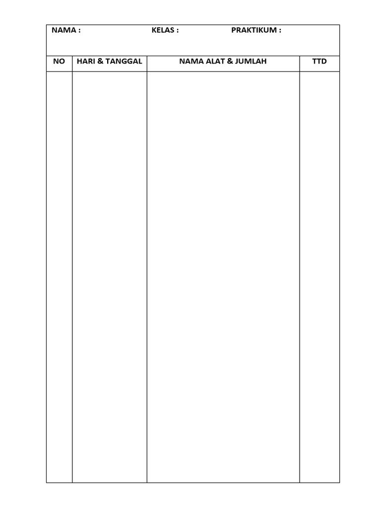 Form Peminjaman Alat | PDF