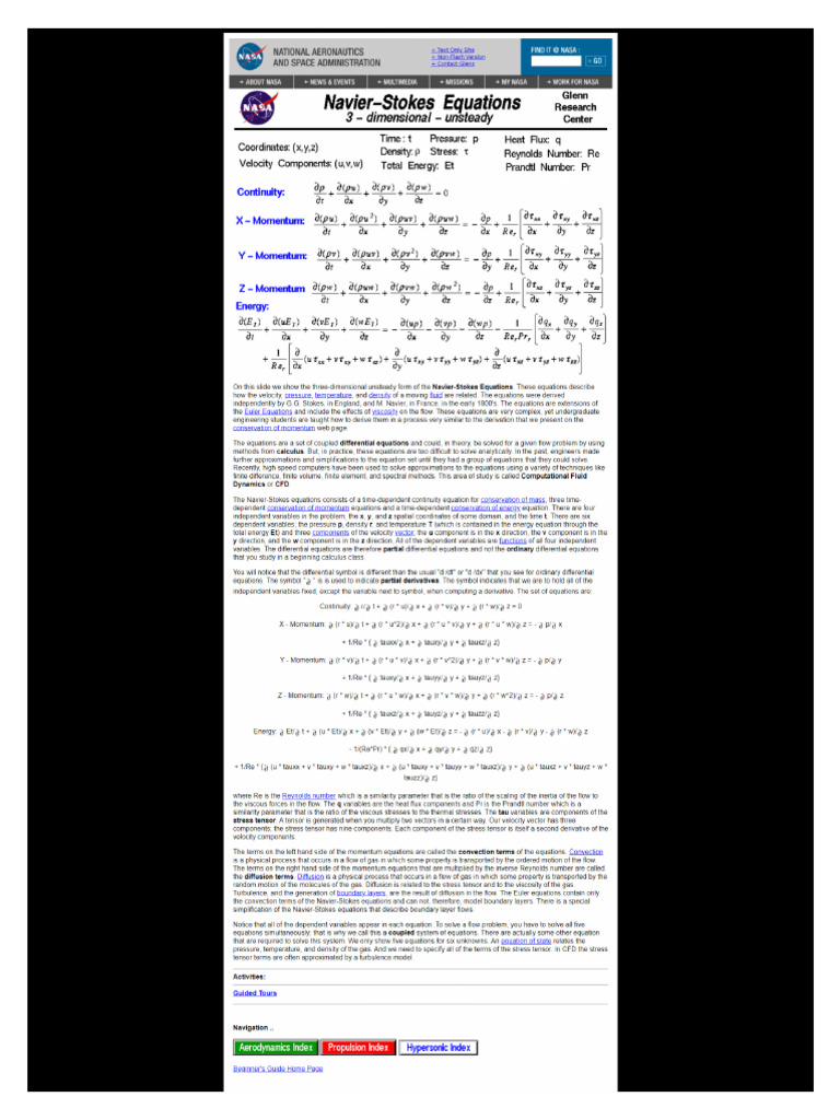 Navier - Stokes Equation | PDF