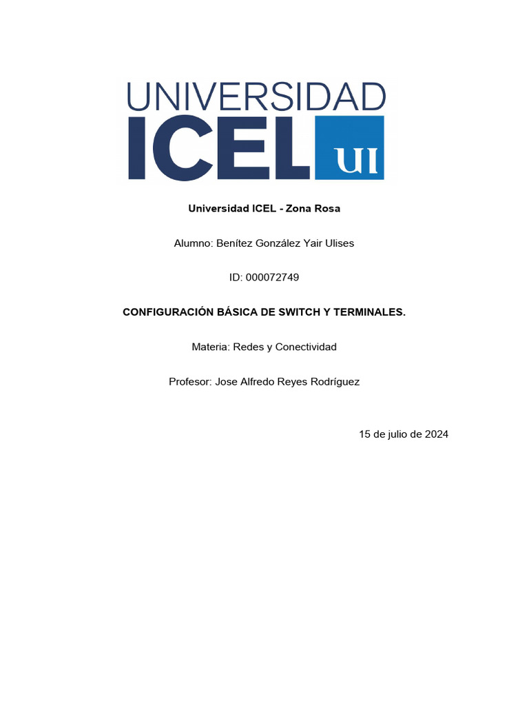 Configuración Básica de Switch y Terminales Sem 7 | PDF