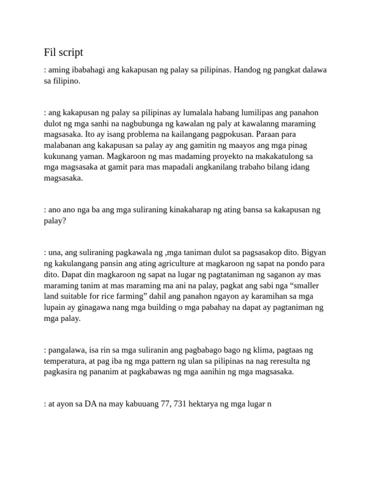Fil Script | PDF