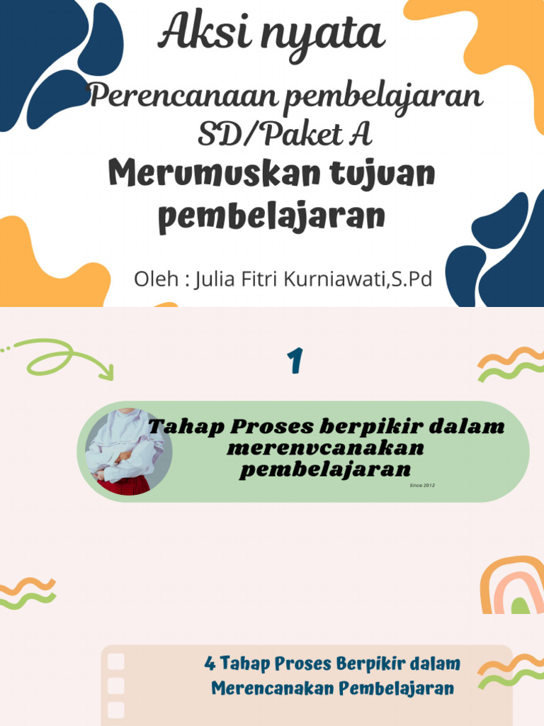 Aksi Nyata Merumuskan Tujuan Pembelajaran Julia Fitri Ku | PDF