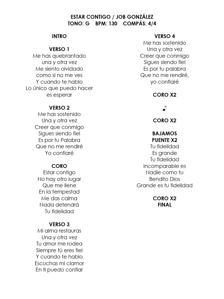 Estar Contigo | PDF
