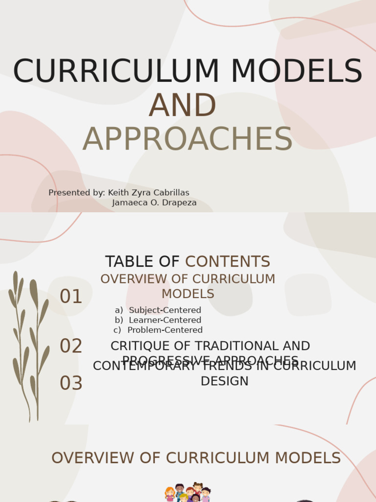 Curriculum Models and Approaches | PDF