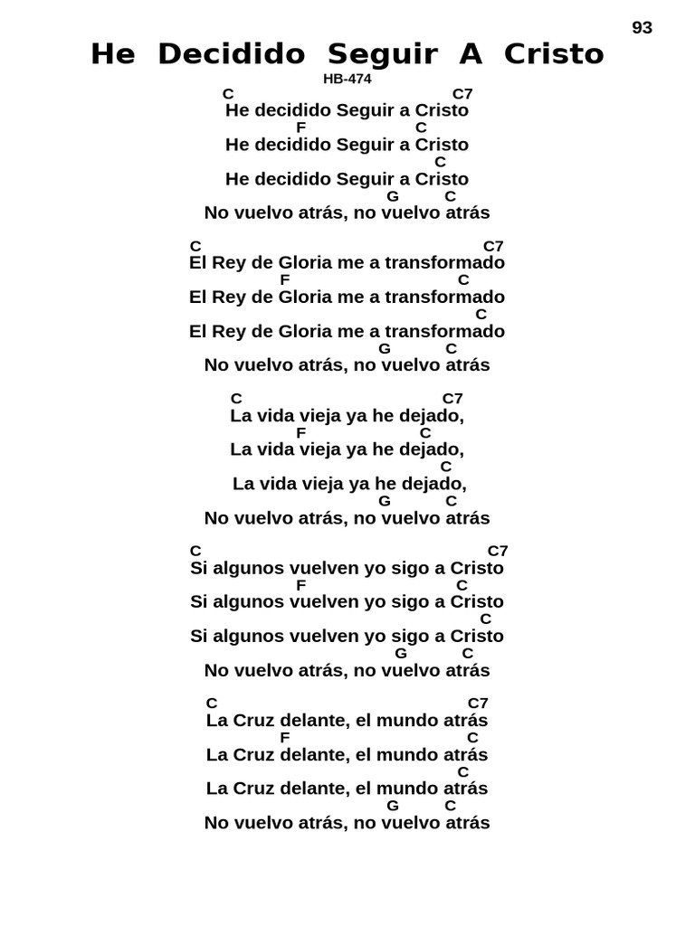 He Decidido Seguir A Cristo | PDF