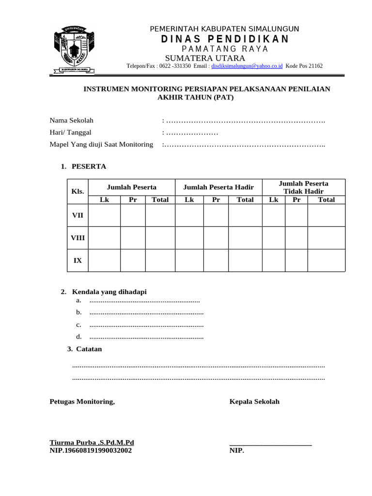 Instrumen Uts 2023 | PDF