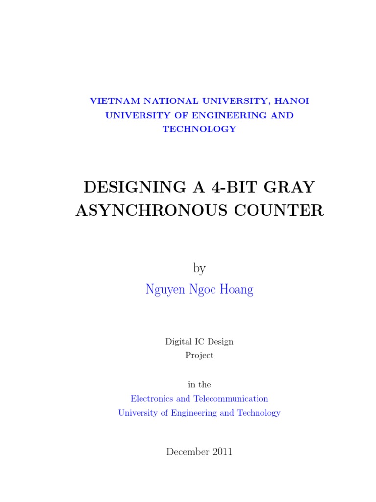 Designing A 4-Bit Gray Asynchronous Counter: Nguyen Ngoc Hoang | PDF ...