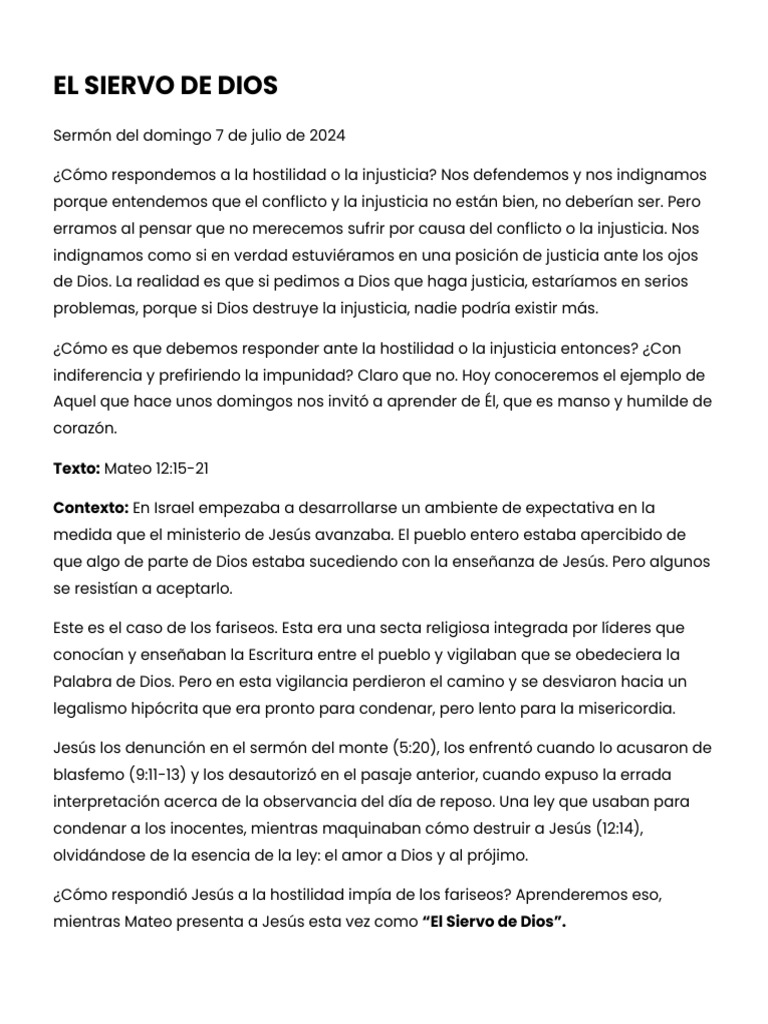 El Siervo de Dios | PDF