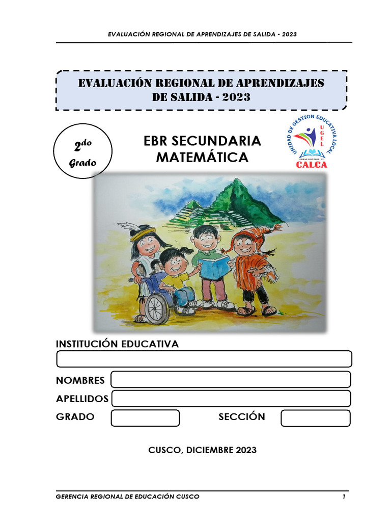 2° Mat - Eval - Salida | PDF