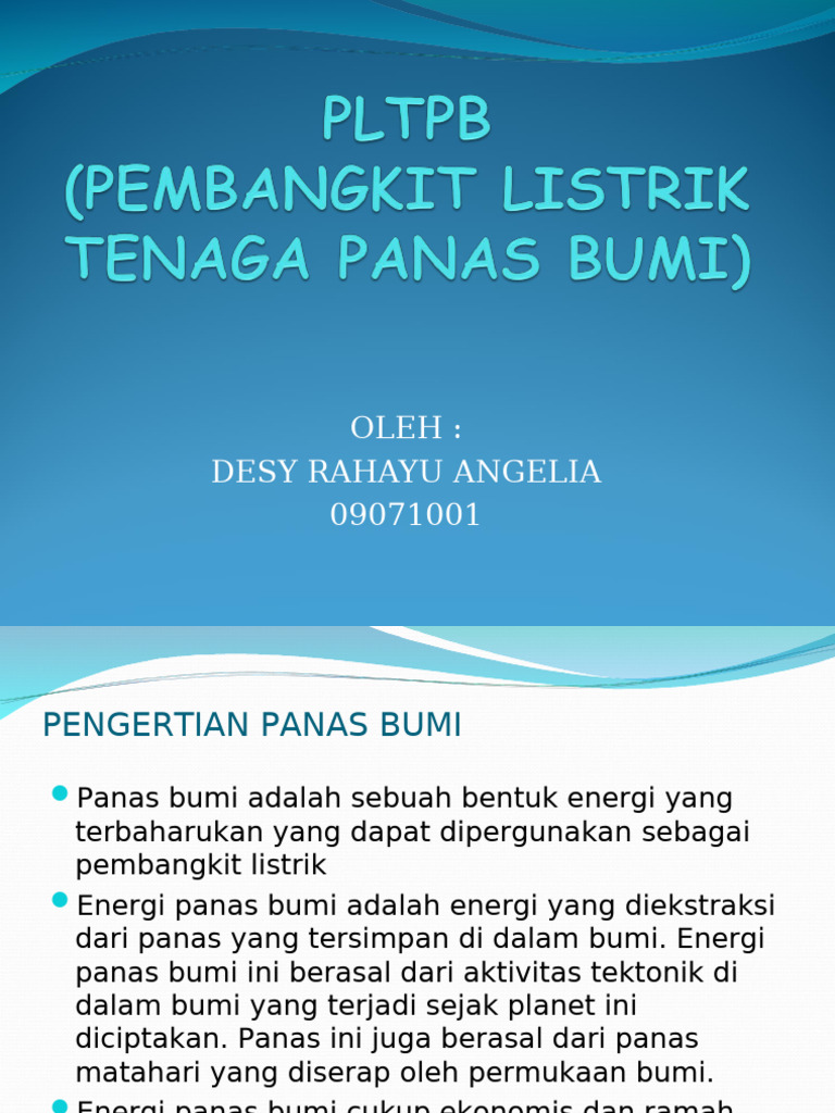 PLT. Panas Bumi | PDF